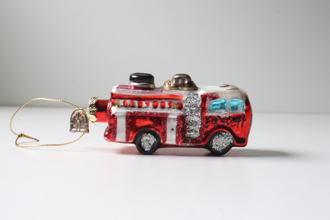Little Red Truck Tree Ornament; Vintage Thomas Pacconi Handblown ...
