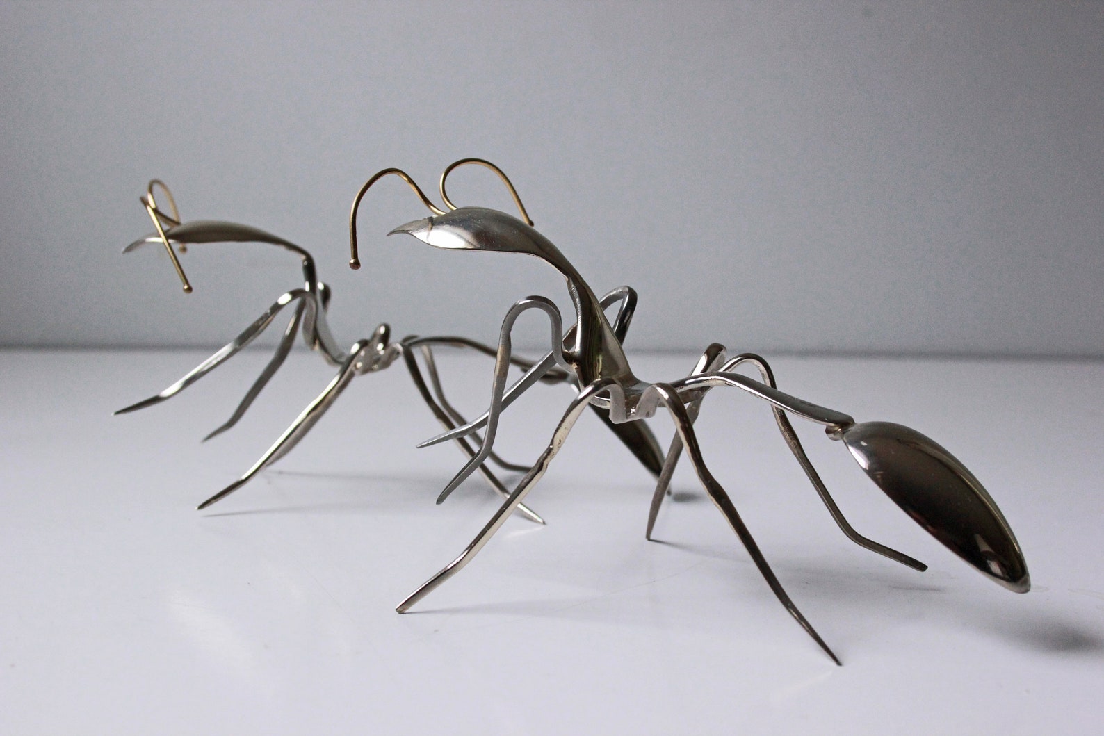 1 Ant Metal Spoon Art Sculpture Insect Sculpture From - Etsy