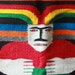 Tribal Textile Art Aztec Throw Rug, Bohemian Wall Hanging, Colorful ...