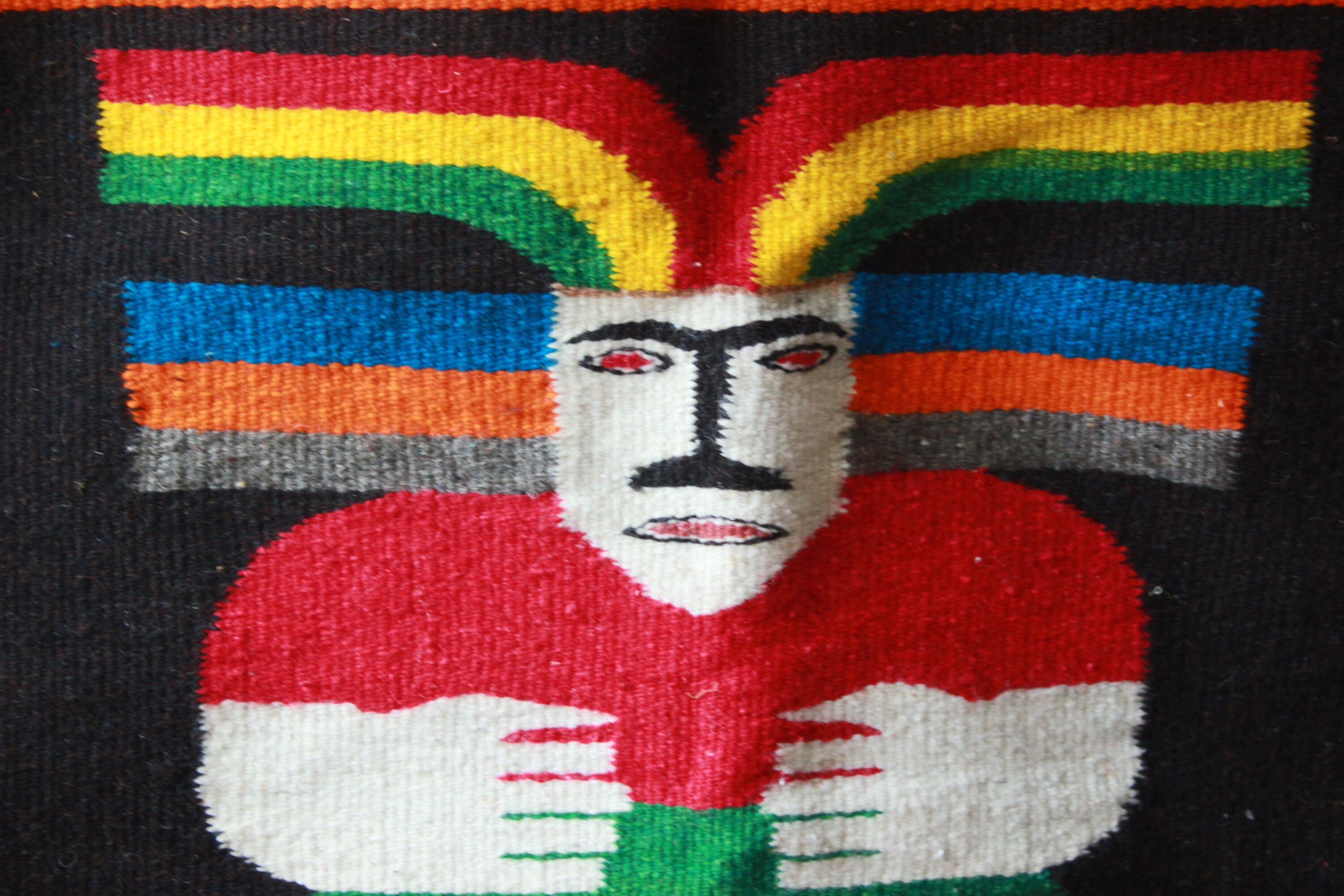 Tribal Textile Art Aztec Throw Rug Bohemian Wall Hanging | Etsy