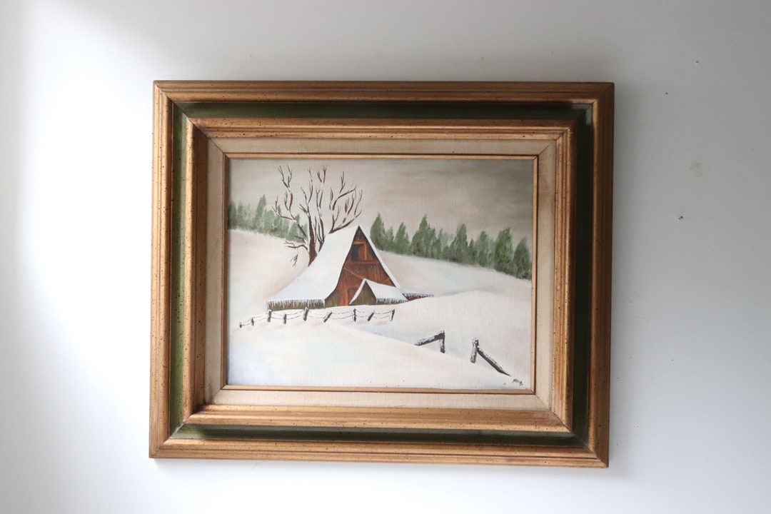 Original Snowscape Landscape Painting - Etsy