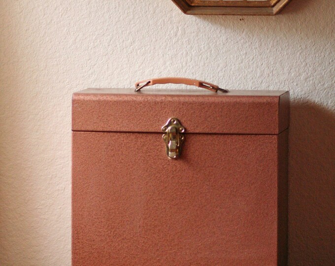 Vintage Portable Metal File Box Copper - Etsy