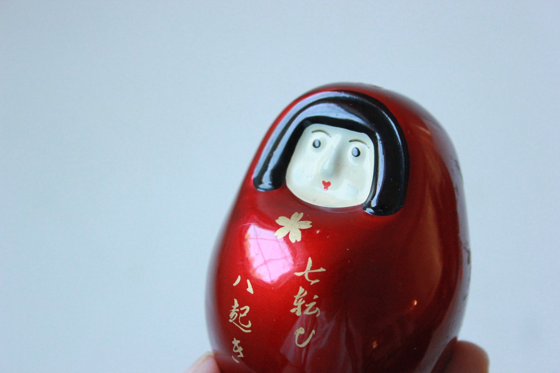 Japanese Red Daruma Doll Salt and Pepper Shakers Daruma Doll | Etsy