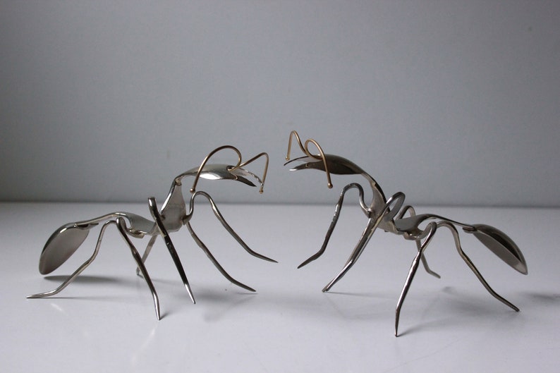 1 Ant Metal Spoon Art Sculpture Insect Sculpture From | Etsy