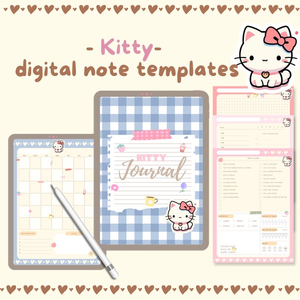Kawaii Notes Template - Etsy