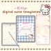 Cute Kawaii Kitty Cat Digital Notebook Template: Diary Kitty Cat ...