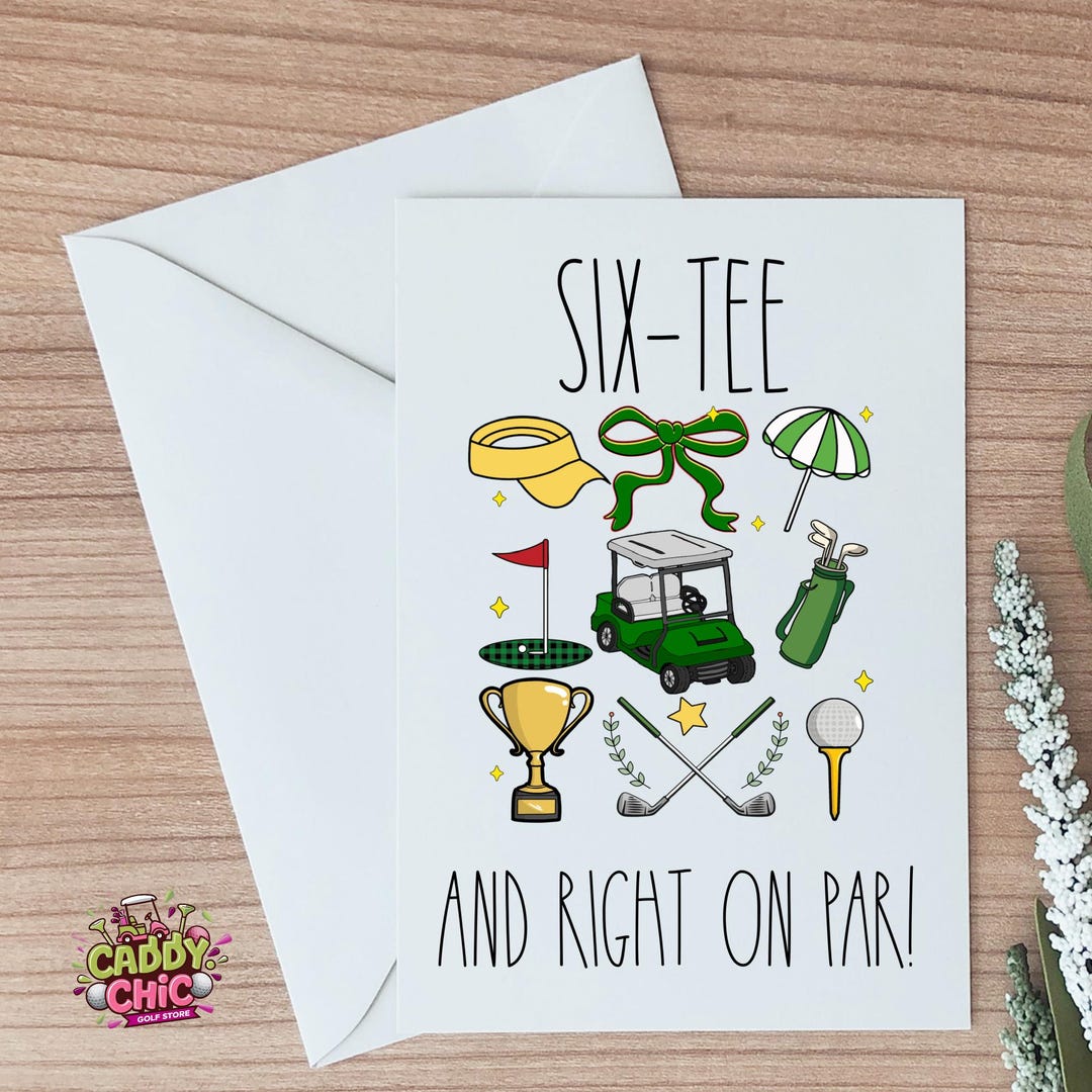 60th Birthday Golf Card for Golfer Friend - Etsy