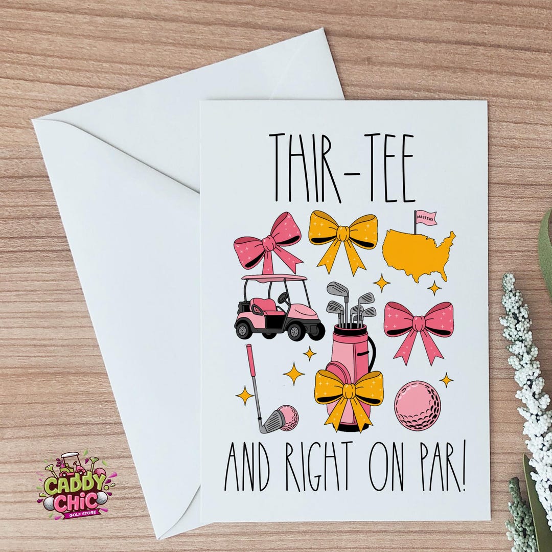 30th Golf Birthday Card for Friend, Golfer Girl, Golf Mom, Best Friend ...
