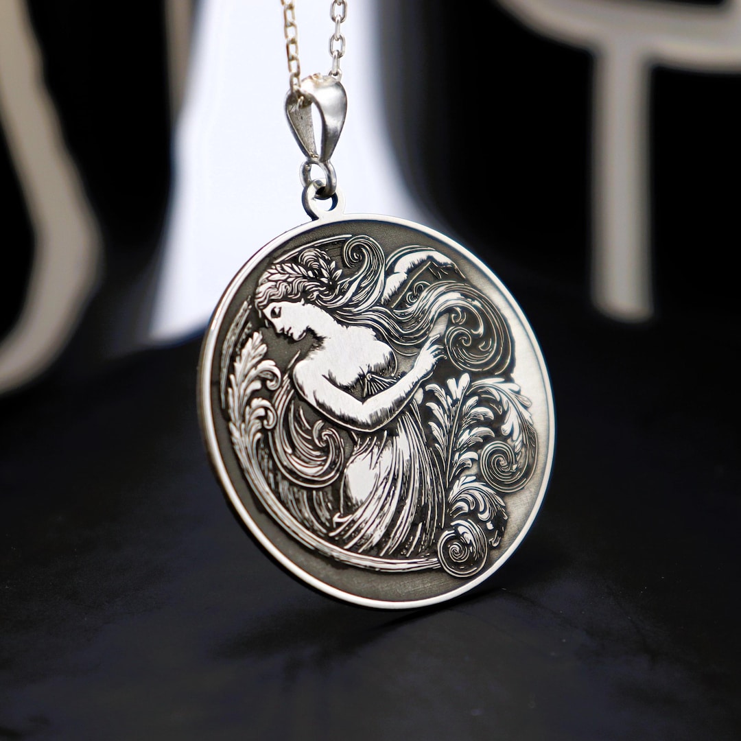 Aphrodite Greek Goddess 925 Sterling Silver Necklace: Elegant Pendant ...
