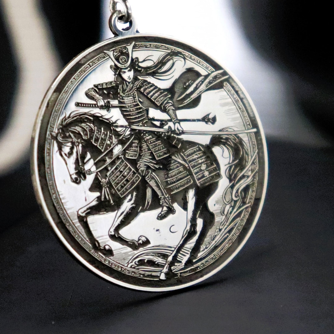 Tomoe Gozen in 925 Sterling Silver, Samurai Necklace - Etsy