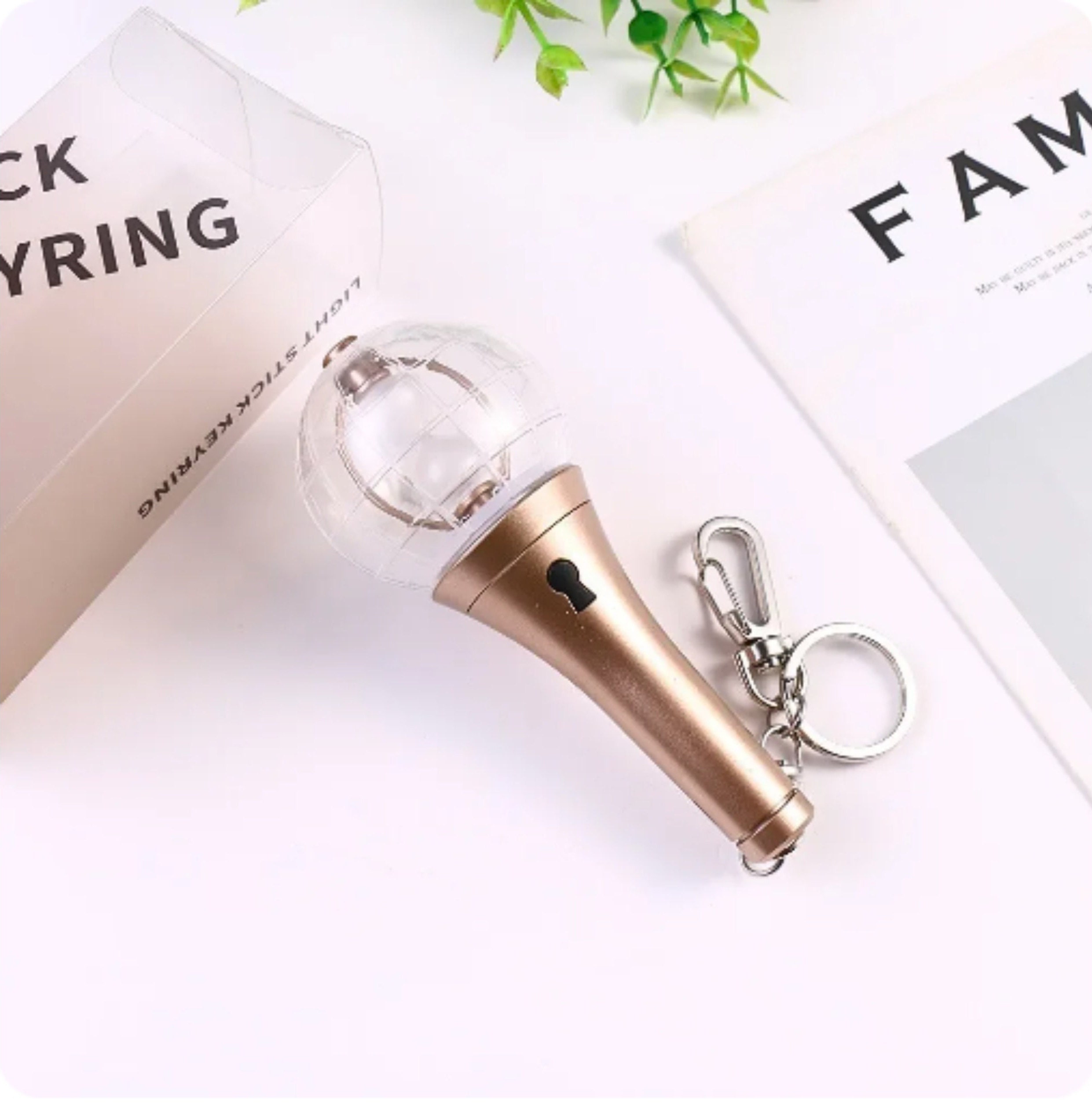 Kpop Idol ATEEZ Mini Lightstick Ver.2 Keyring Glow Stick Keychains ...