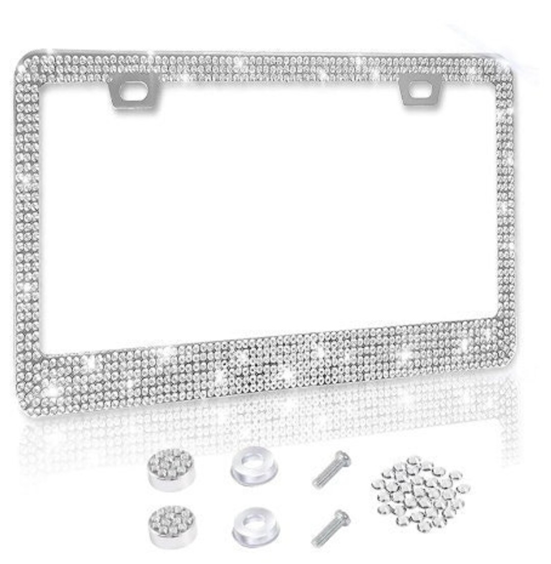 License Plate Frame Bling Crystal Women License Plate Frame License ...