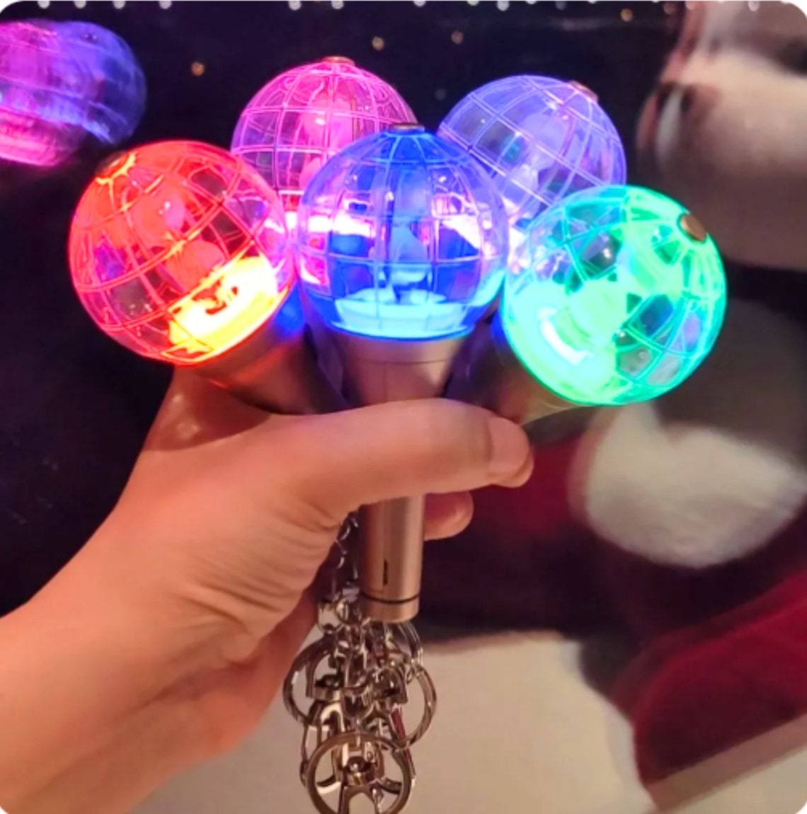 Kpop Idol ATEEZ Mini Lightstick Ver.2 Keyring Glow Stick Keychains ...