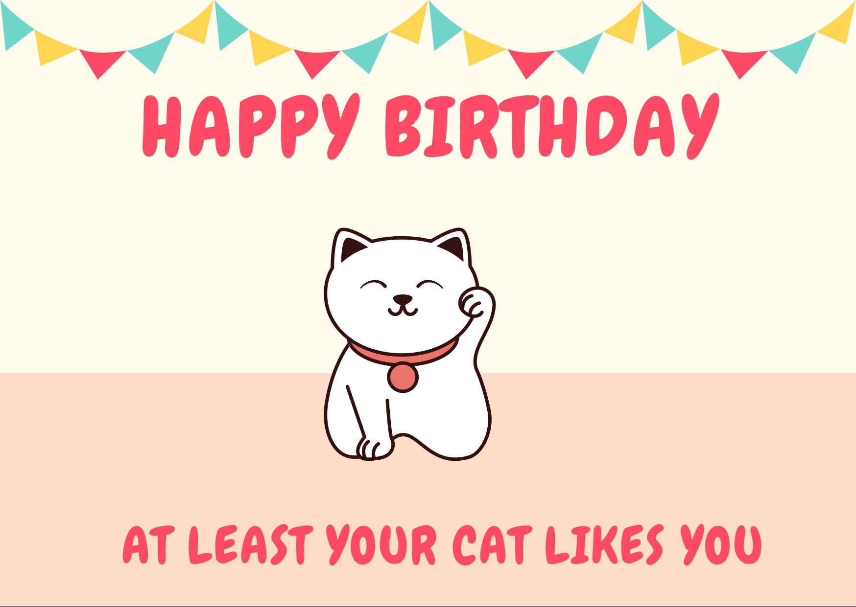 Funny Birthday Card, Cat Prank Birthday Card - Etsy