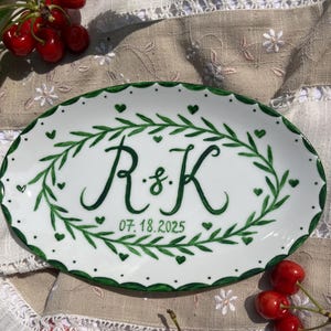 Personalized Wedding Gift, Family Name Ceramic Plate, Hand-painted ...