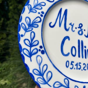 Personalized Wedding Plate, Handpainted Ceramic Family Name Sign ...