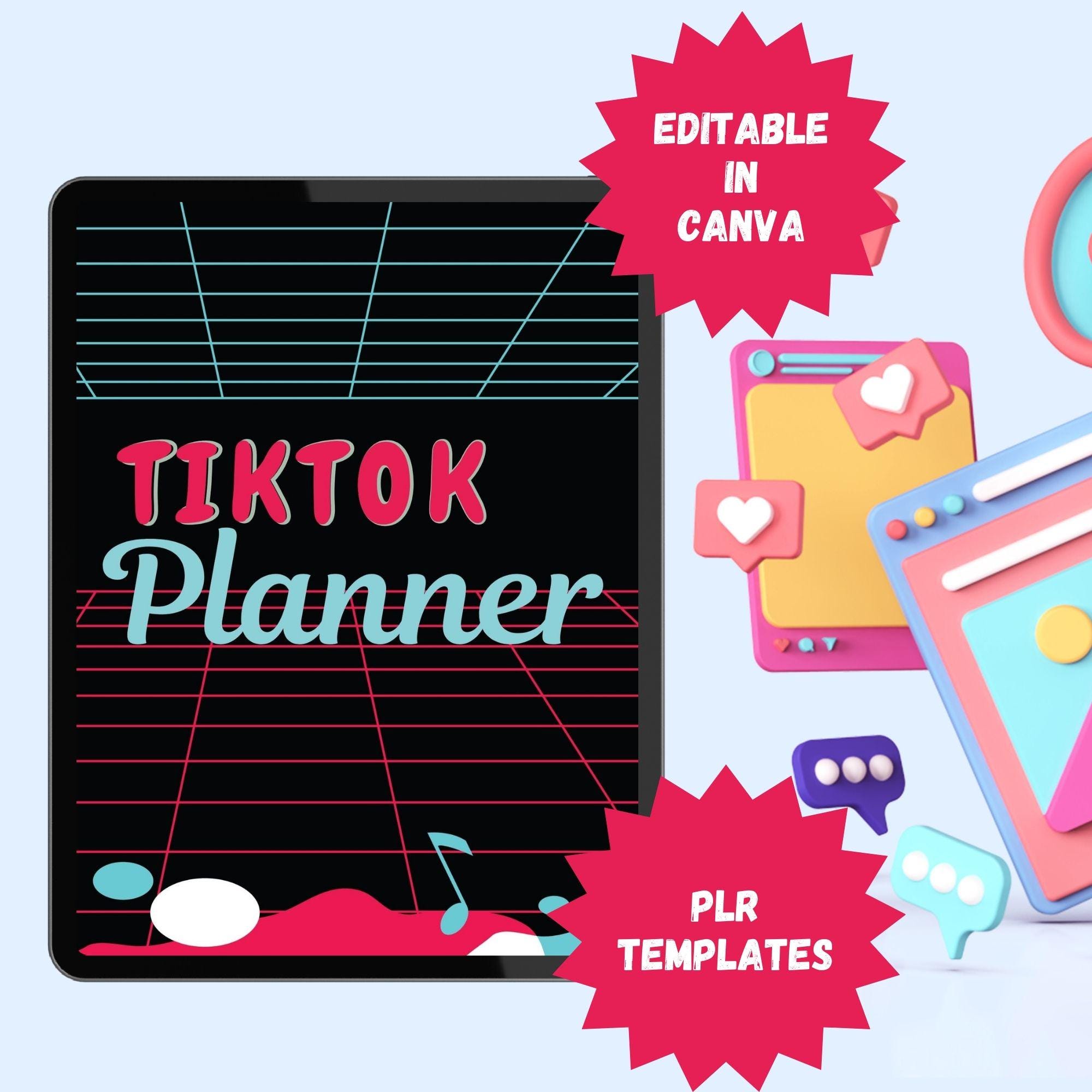 Digital Tiktok Planner Tiktok Content Planner Template PLR Tiktok ...