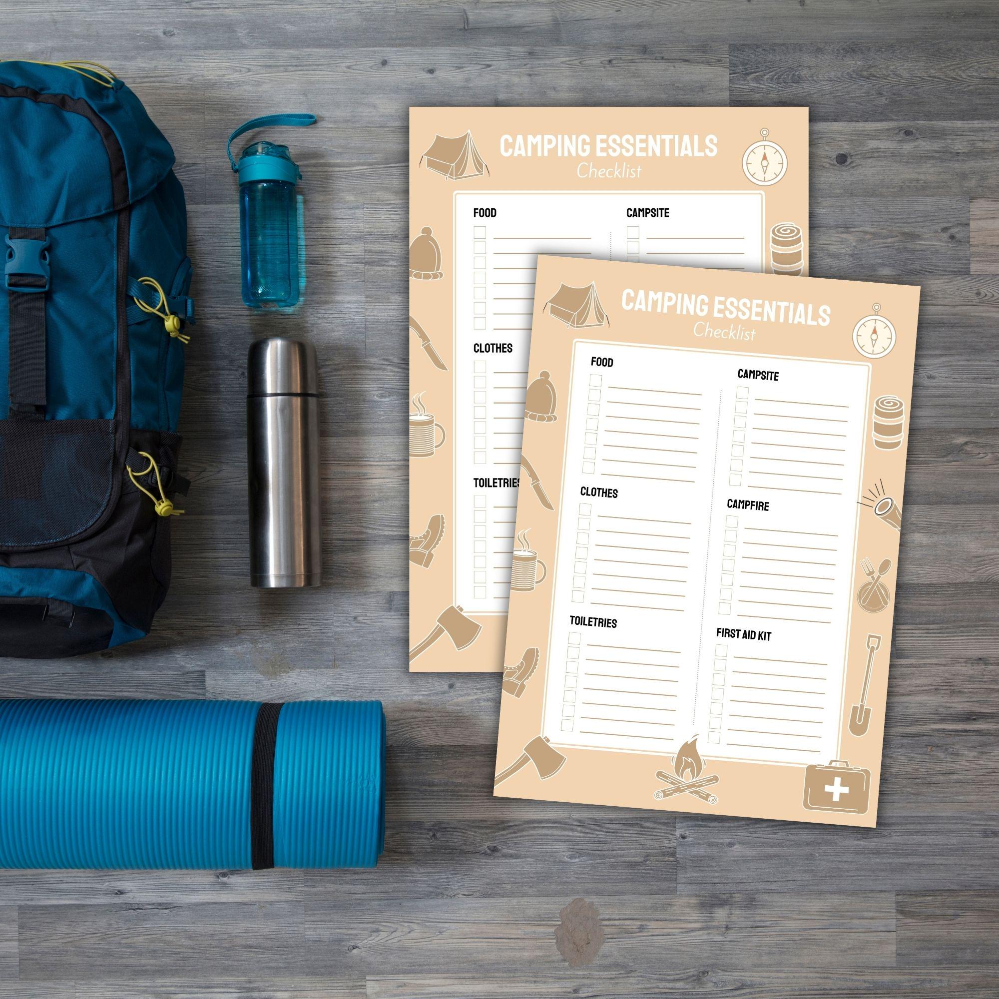 Editable Camping Checklist Printable Camping Pack List RV Camp ...