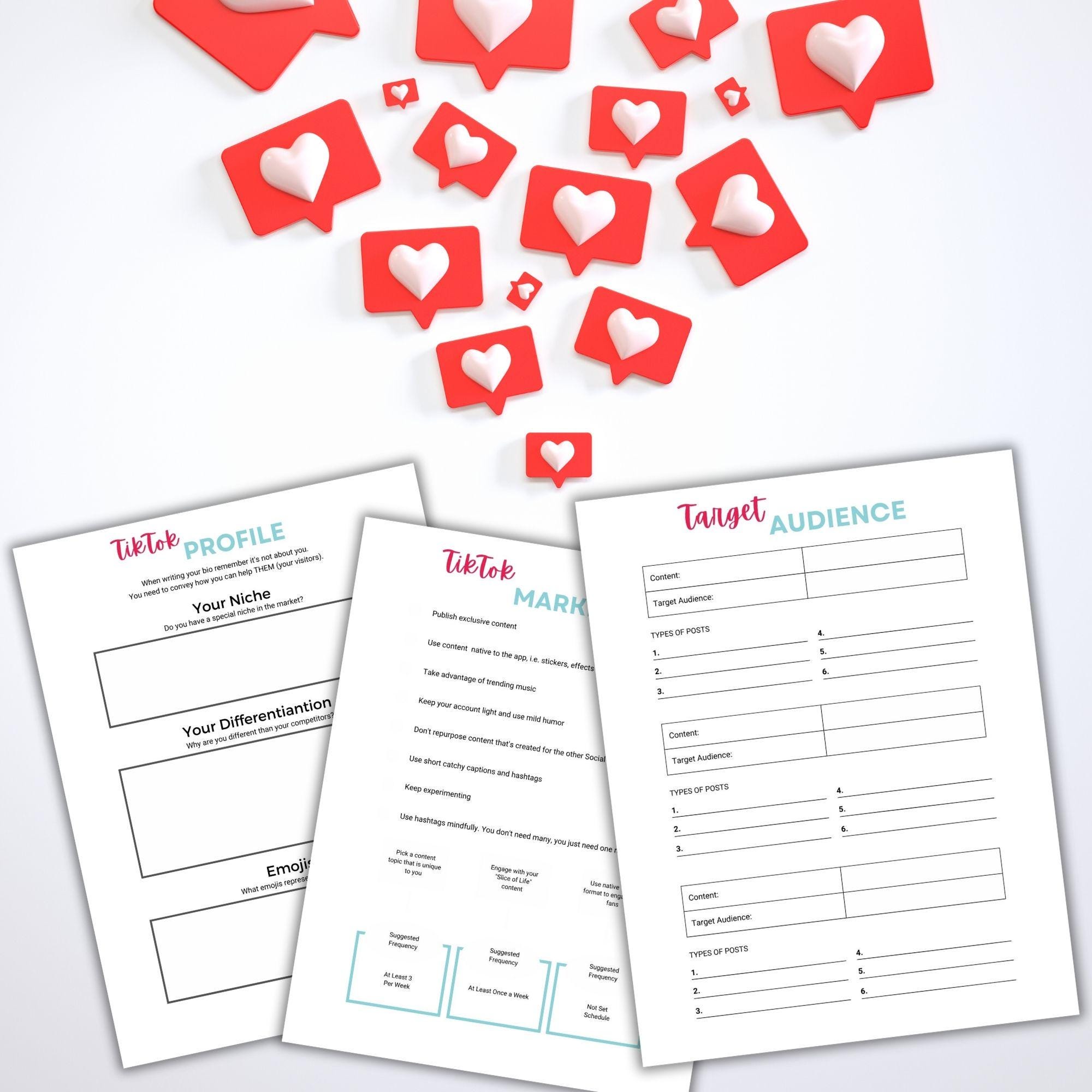 Digital Tiktok Planner Tiktok Content Planner Template PLR Tiktok ...