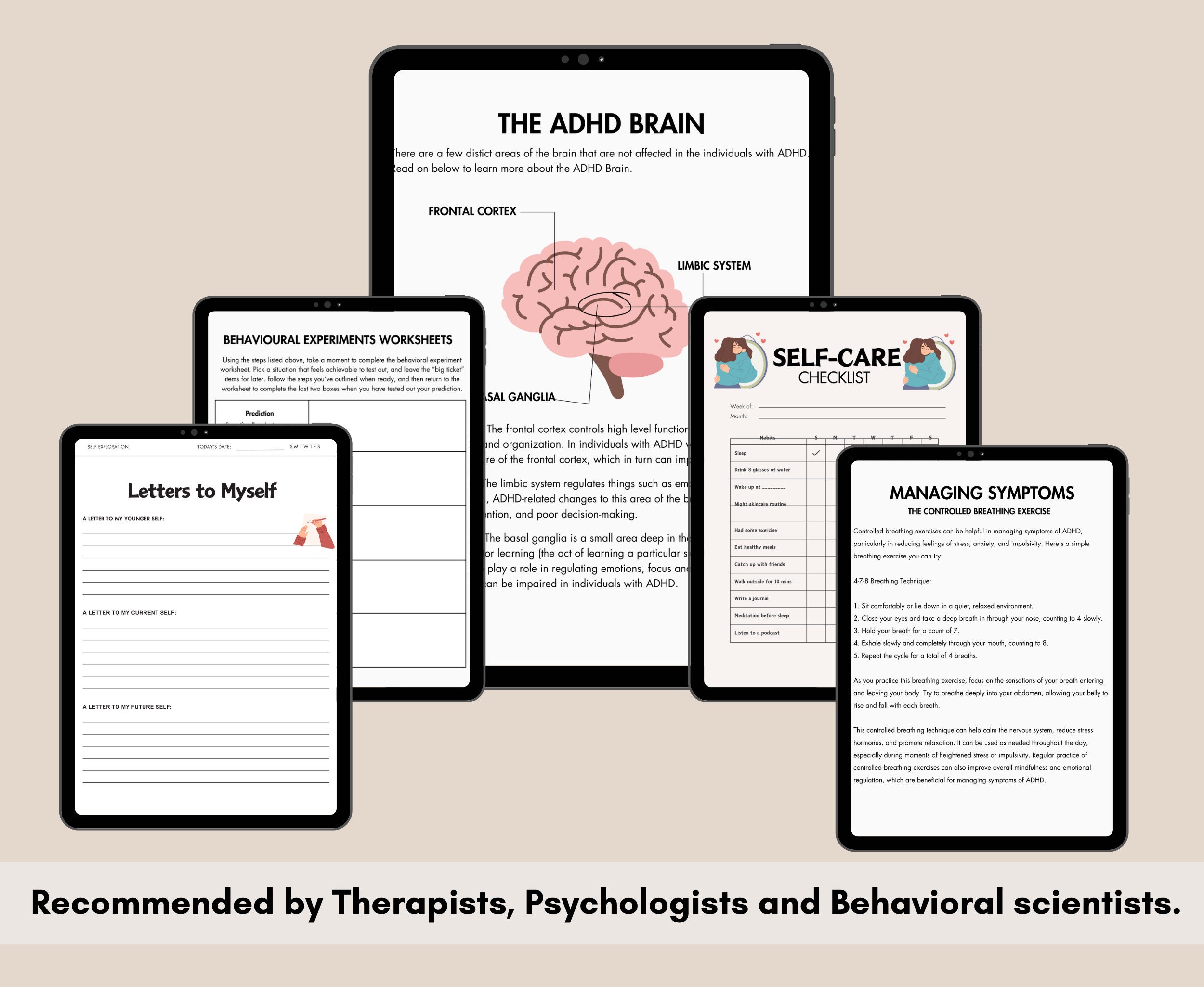 Ultimate ADHD Worksheets Mega Bundle for Adults & Teens, CBT for ADHD ...
