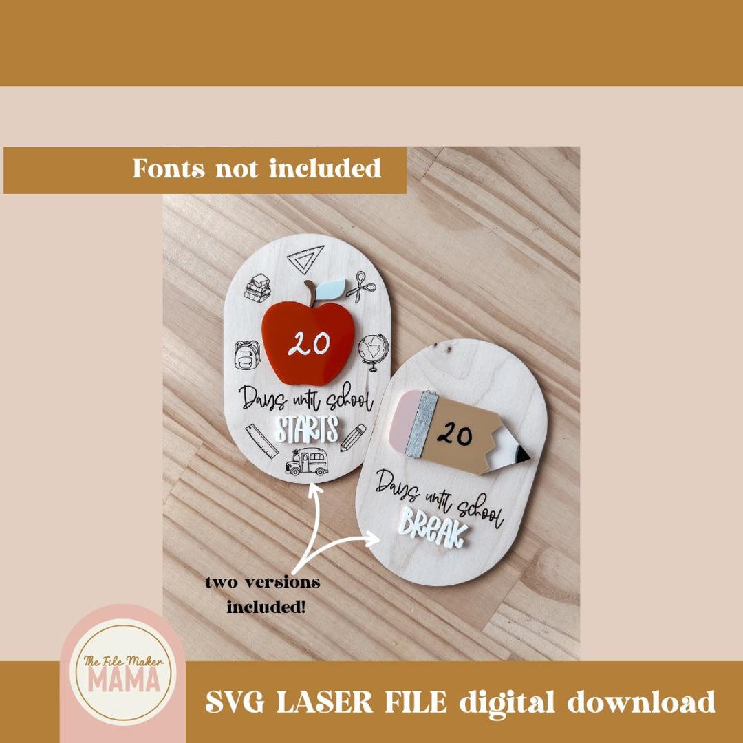 Days Until School Starts Magnet Digital File | Days Until School Break ...