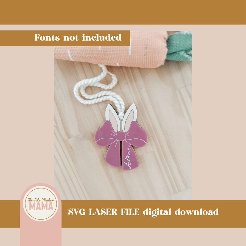 Bunny Tag Svg - Etsy