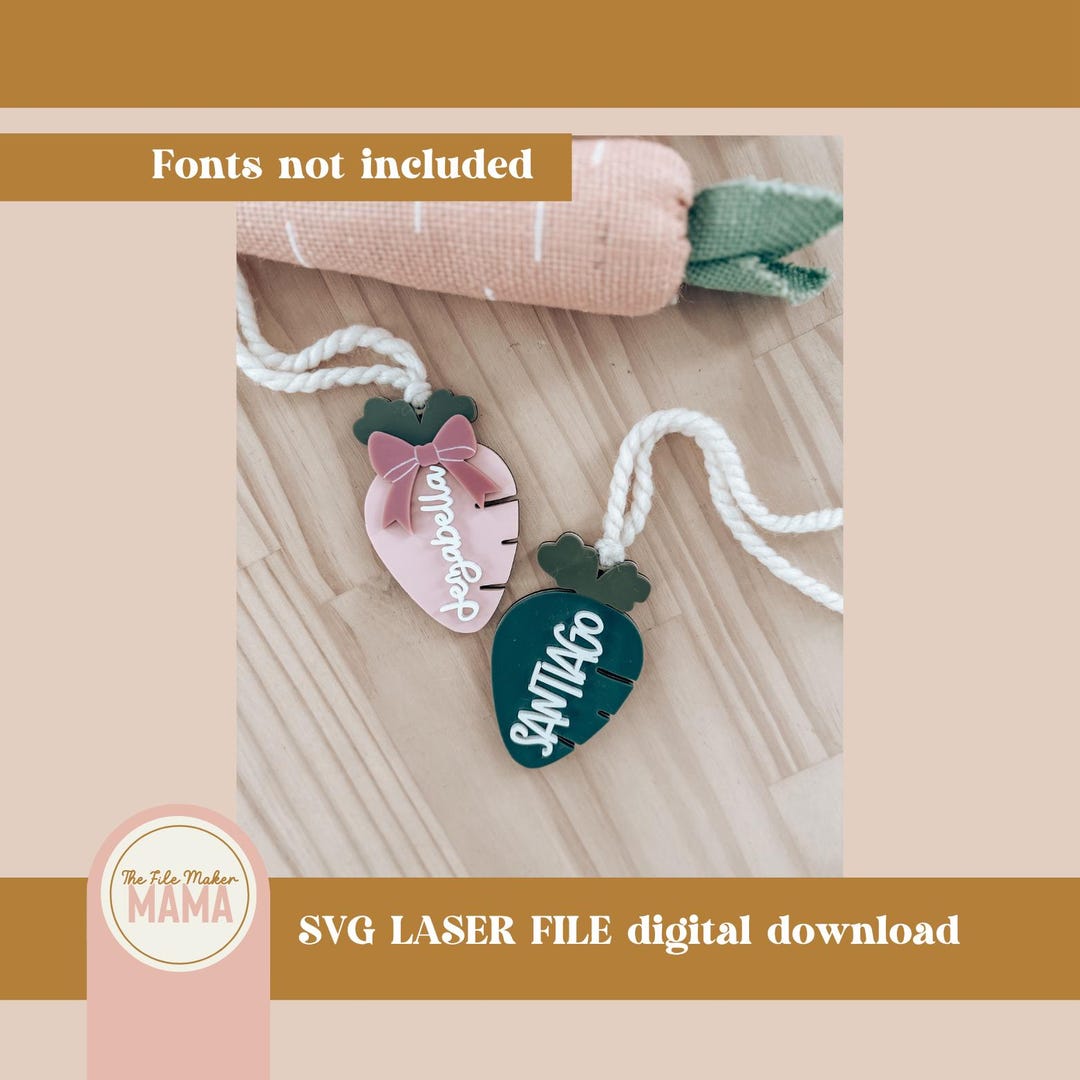 Easter Carrot Tag SVG | Easter Digital Cut Files | Carrot Tag SVG ...