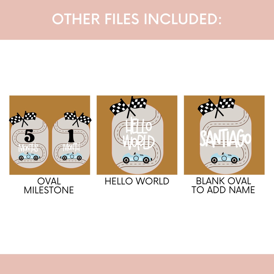 Racing Car Milestone SVG | Baby Milestone Cut File | Digital Download ...