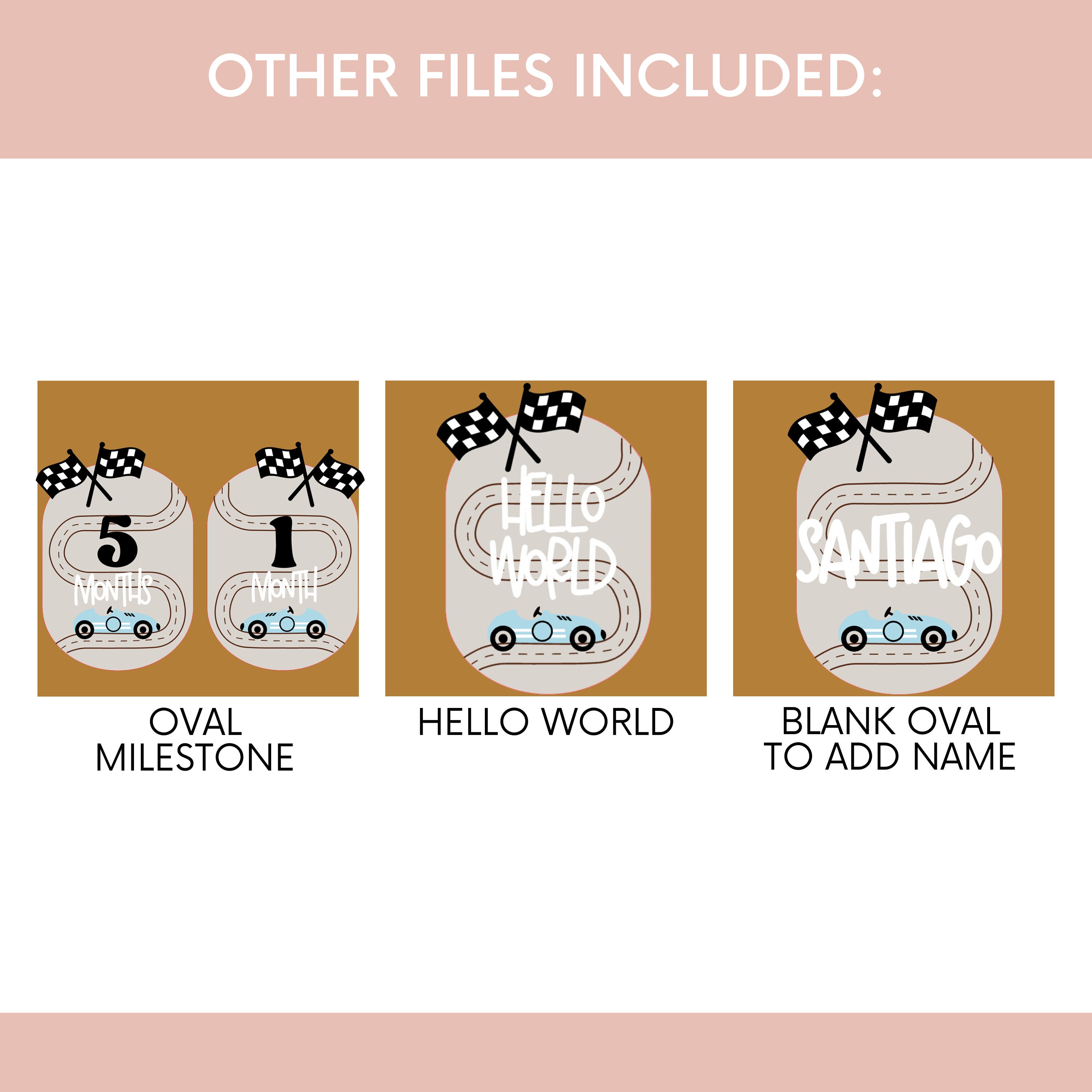 Racing Car Milestone SVG | Baby Milestone Cut File | Digital Download ...