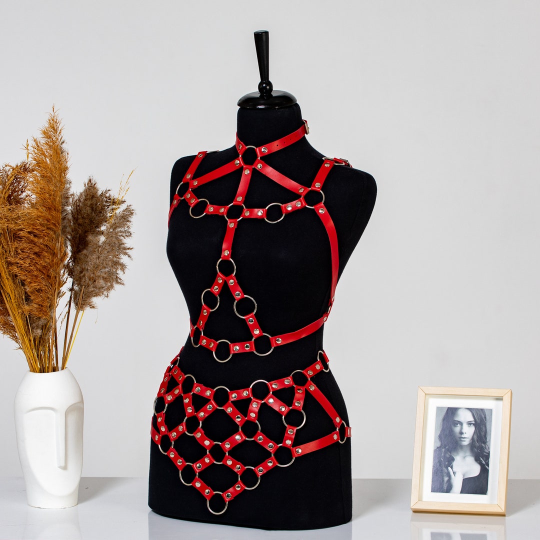 Full Body Harness Set for Women, Complete Bondage Harness Set, Fetish ...