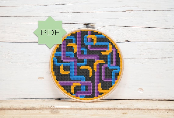 Complicated Pattern Cross Stitch Pattern Dan Flashes Shirt I - Etsy