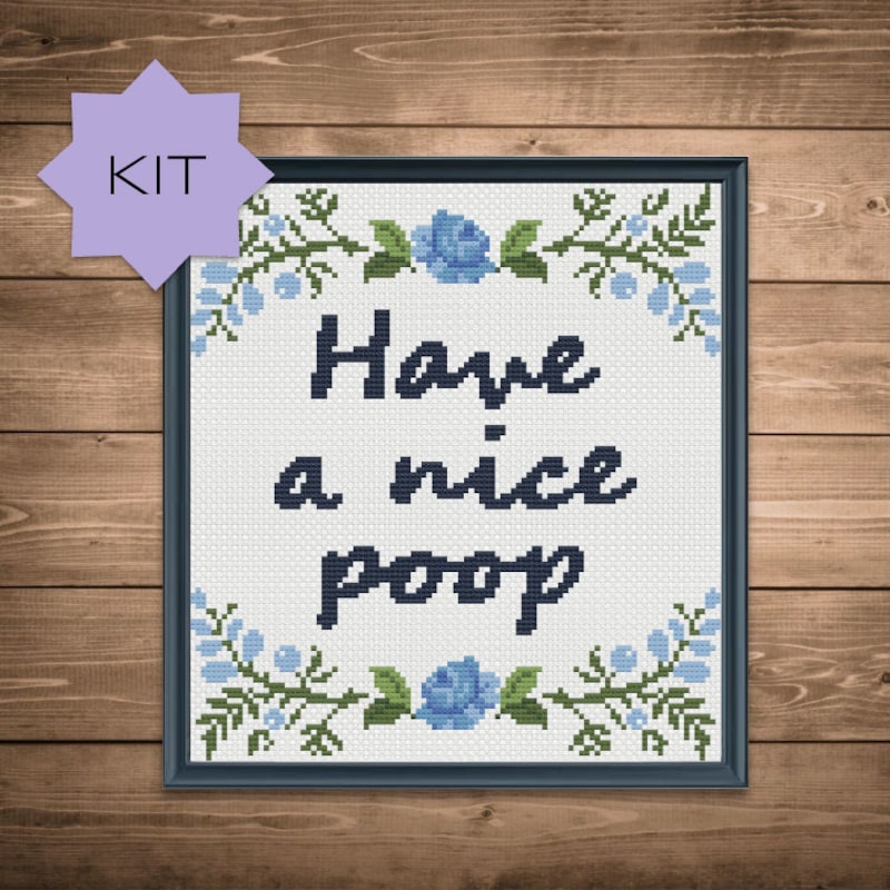 Poop Cross Stitch - Etsy