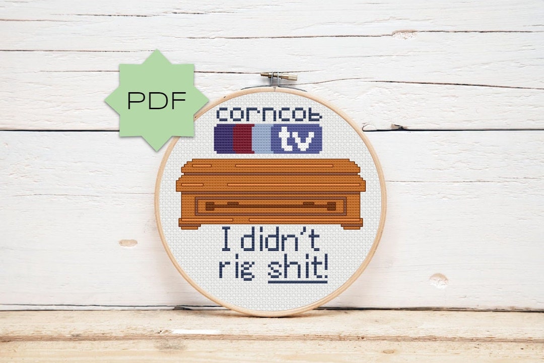 Coffin Flop Cross Stitch Pattern, ITYSL Corncob TV (PDF Download) - Etsy