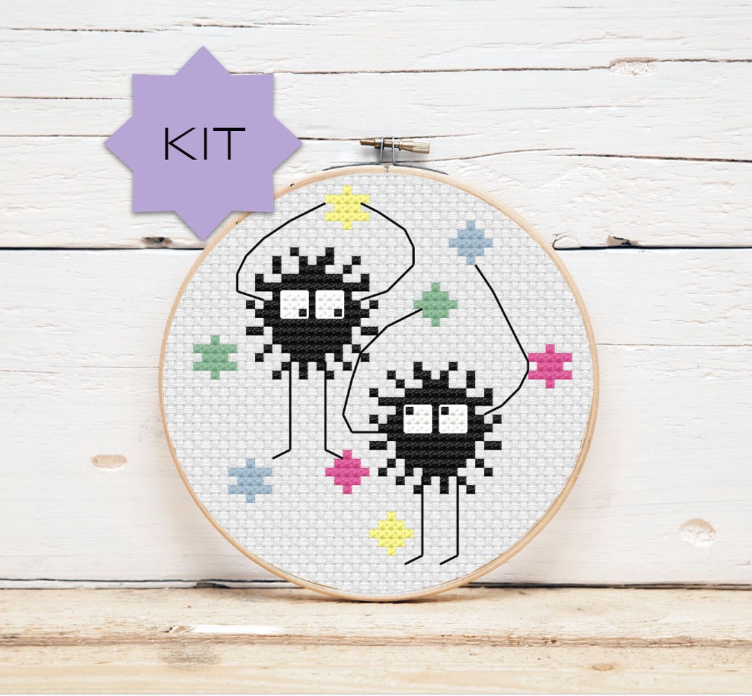 Adorable Soot Sprites Cross Stitch Kit - Beginner Friendly, Contains ...
