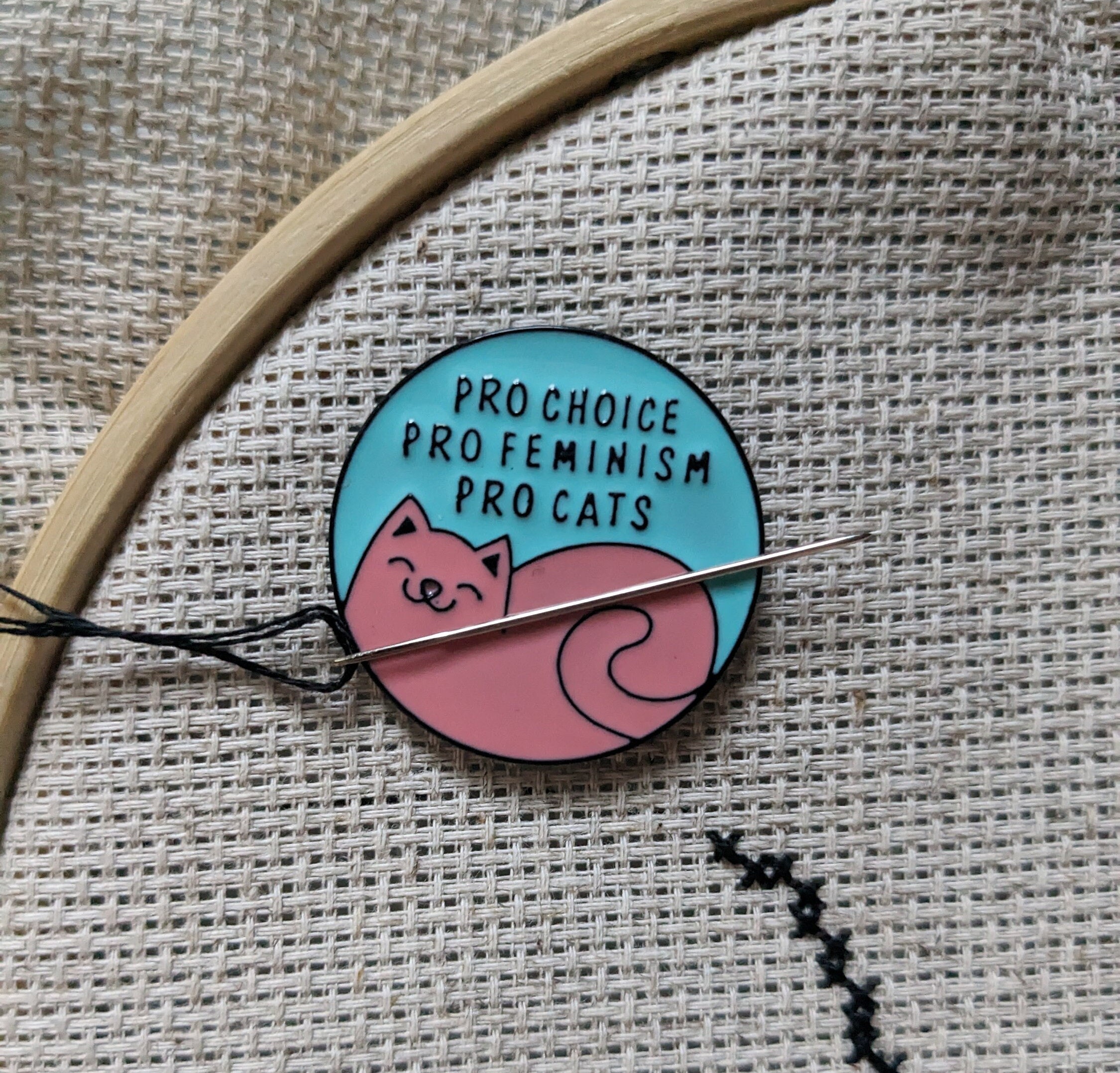 Pro Choice, Pro Feminism, Pro Cats Needle Minder - Magnetic ...