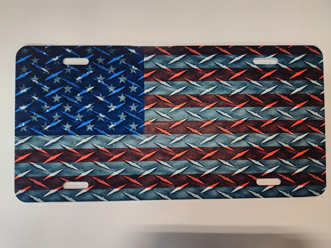 License Plate, UV Protected, American Flag - Etsy