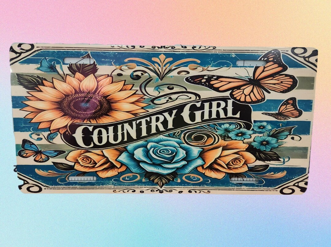 Country Girl License Plate - Etsy