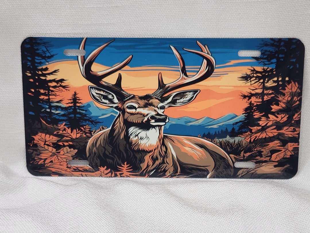 License Plate, UV Protected, Deer - Etsy