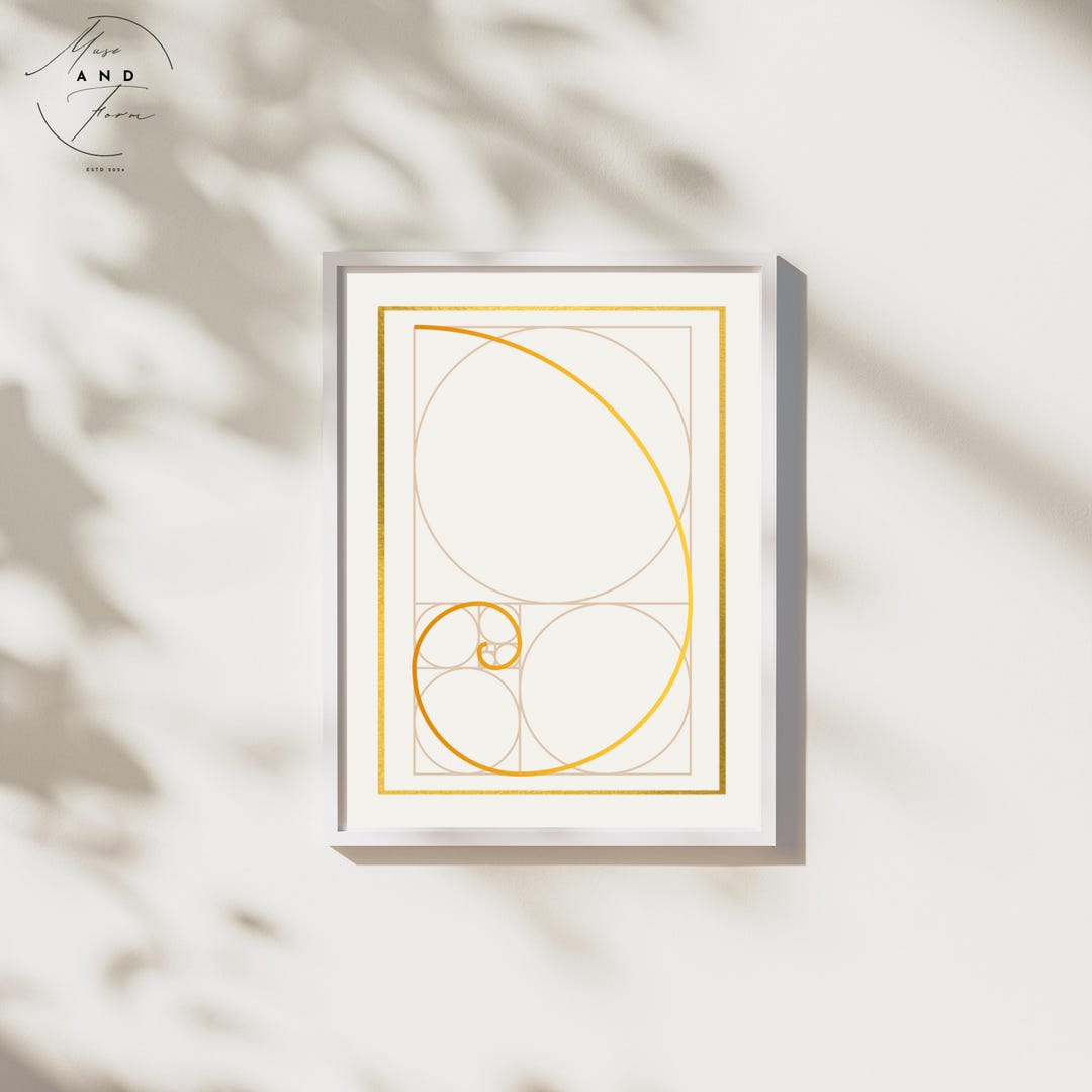 Fibonacci Print Digital Wall Art Abstract Printable Wall Art ...
