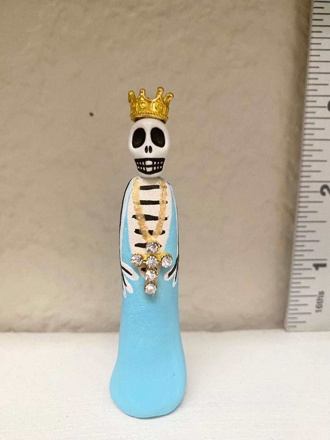Santo Doll day of the Dead Miniature Skeleton Figurine for Mini Mexican ...