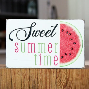 Sweet Summertime Tiered Tray Sign Sweet Summertime With Watercolor ...