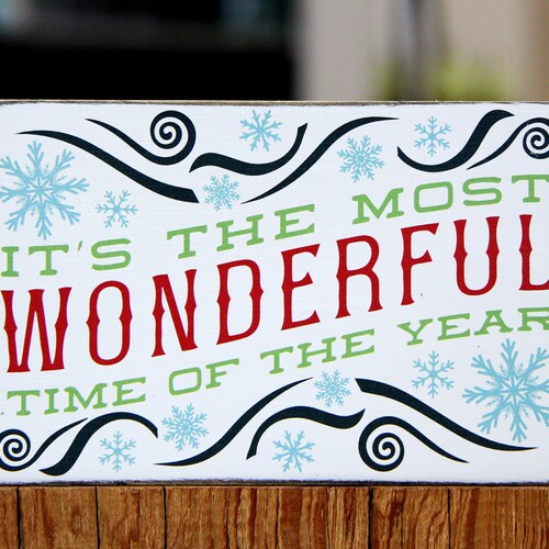 The Most Wonderful Time of the Year Sign Farmhouse Decor - Etsy