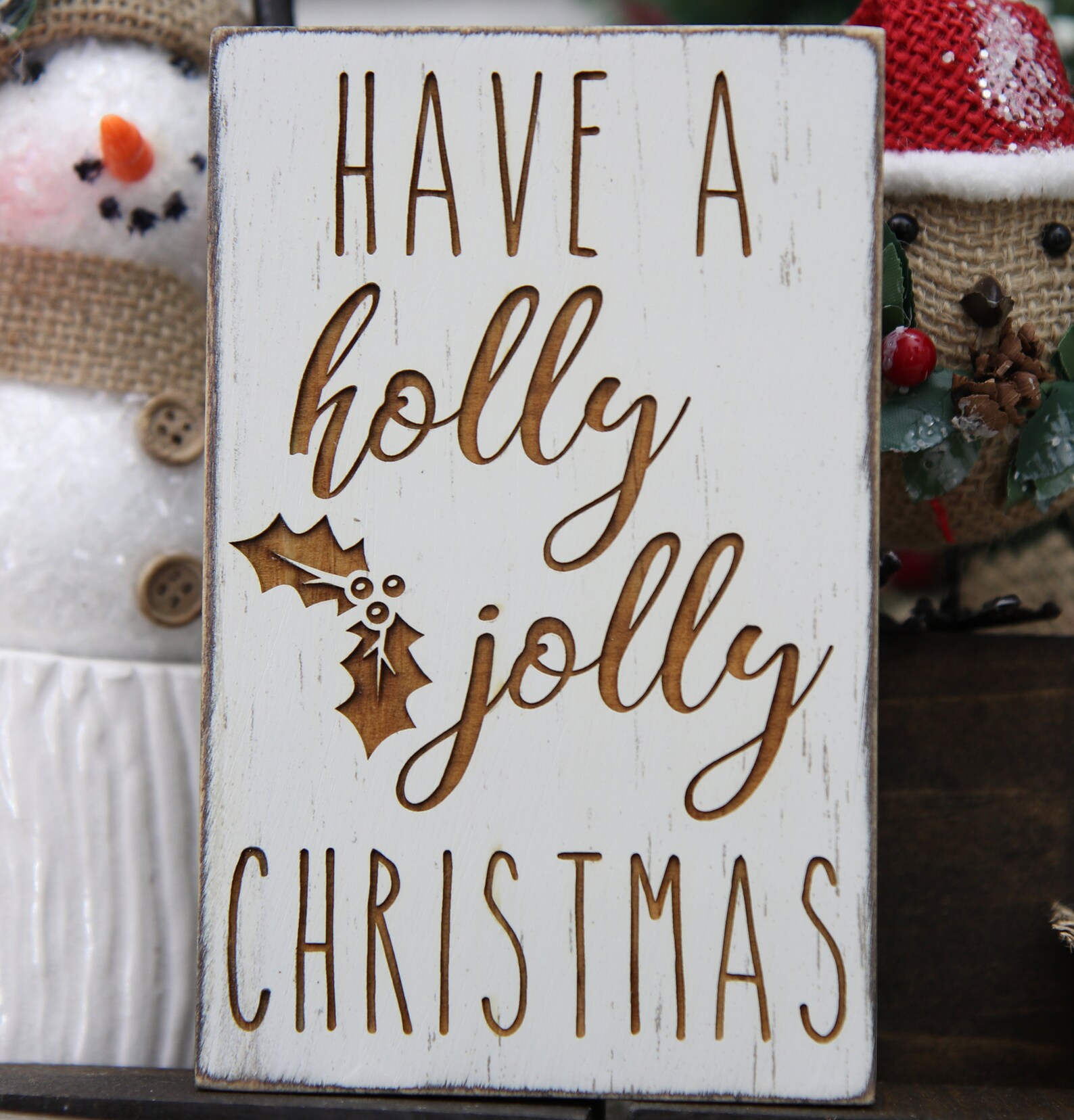 Tiered Tray Sign Have a Holly Jolly Christmas Farmhouse - Etsy