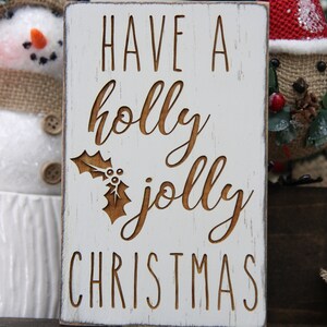 Tiered Tray Sign Have a Holly Jolly Christmas Farmhouse Christmas Sign ...