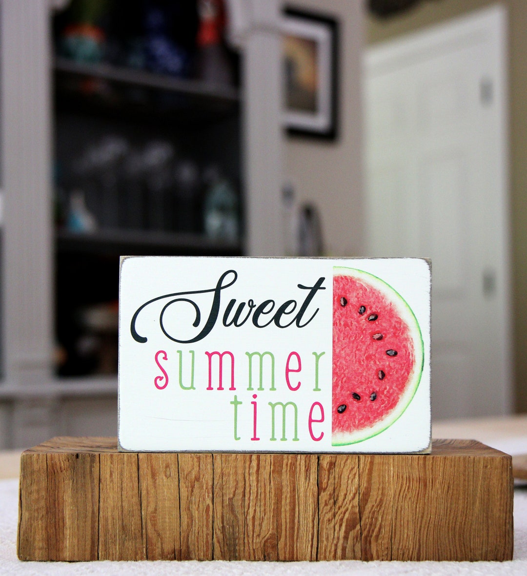 Sweet Summertime Tiered Tray Sign Sweet Summertime With Watercolor ...