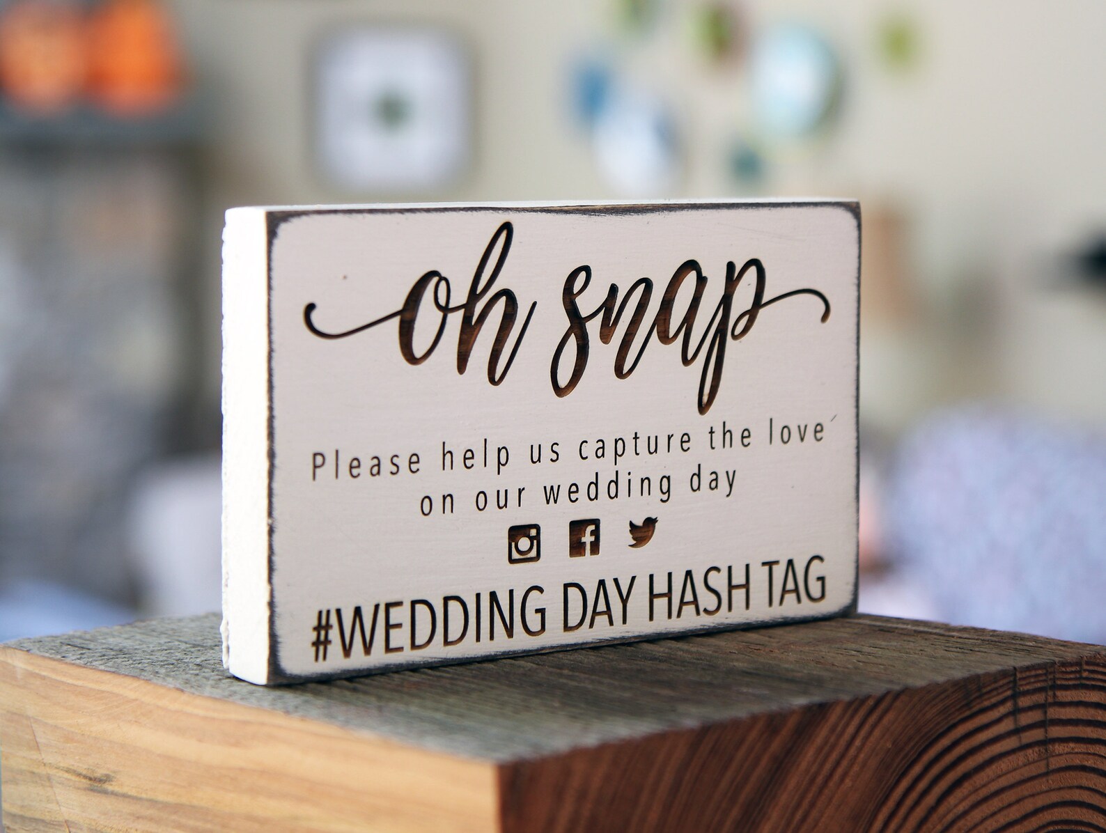 Custom Wedding Hashtag Sign Custom Social Media Wedding Sign - Etsy