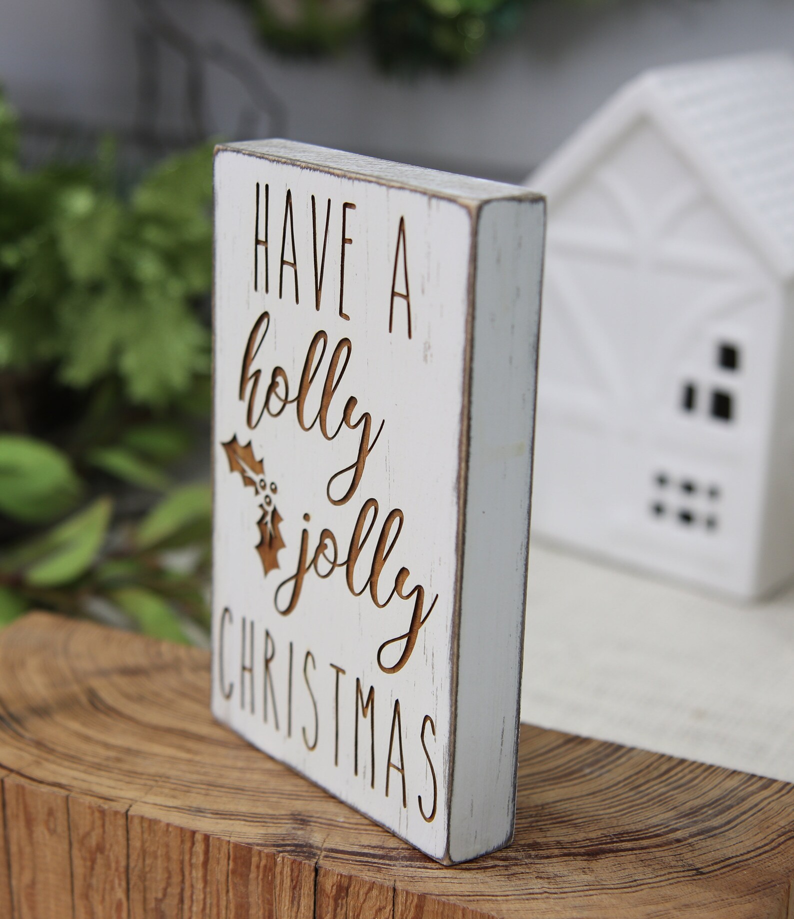 Tiered Tray Sign Have a Holly Jolly Christmas Farmhouse - Etsy