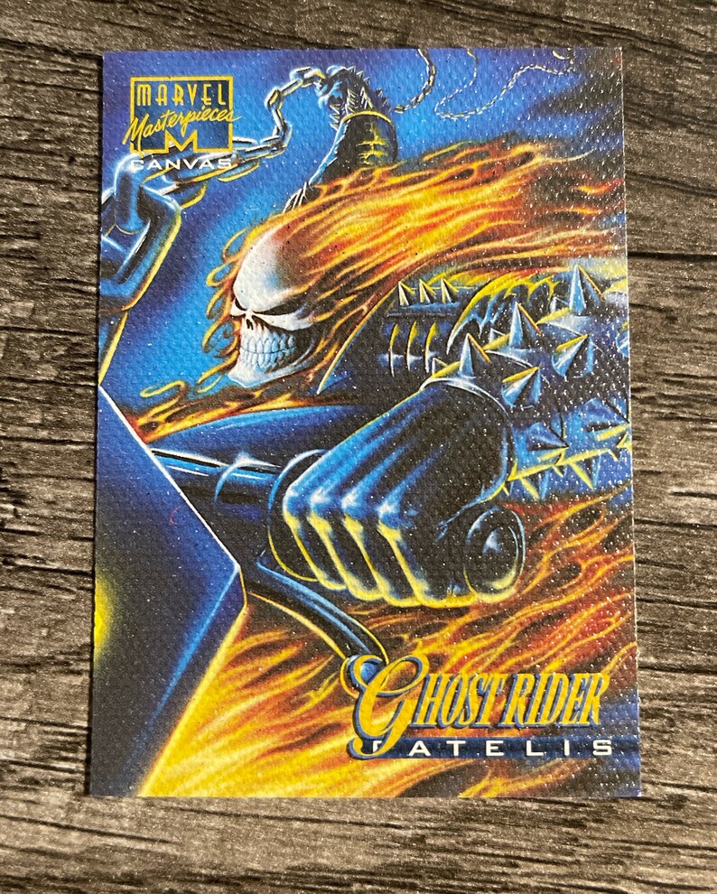1995 Marvel Masterpieces Canvas Ghost Rider Card 8 of 22 Rare - Etsy