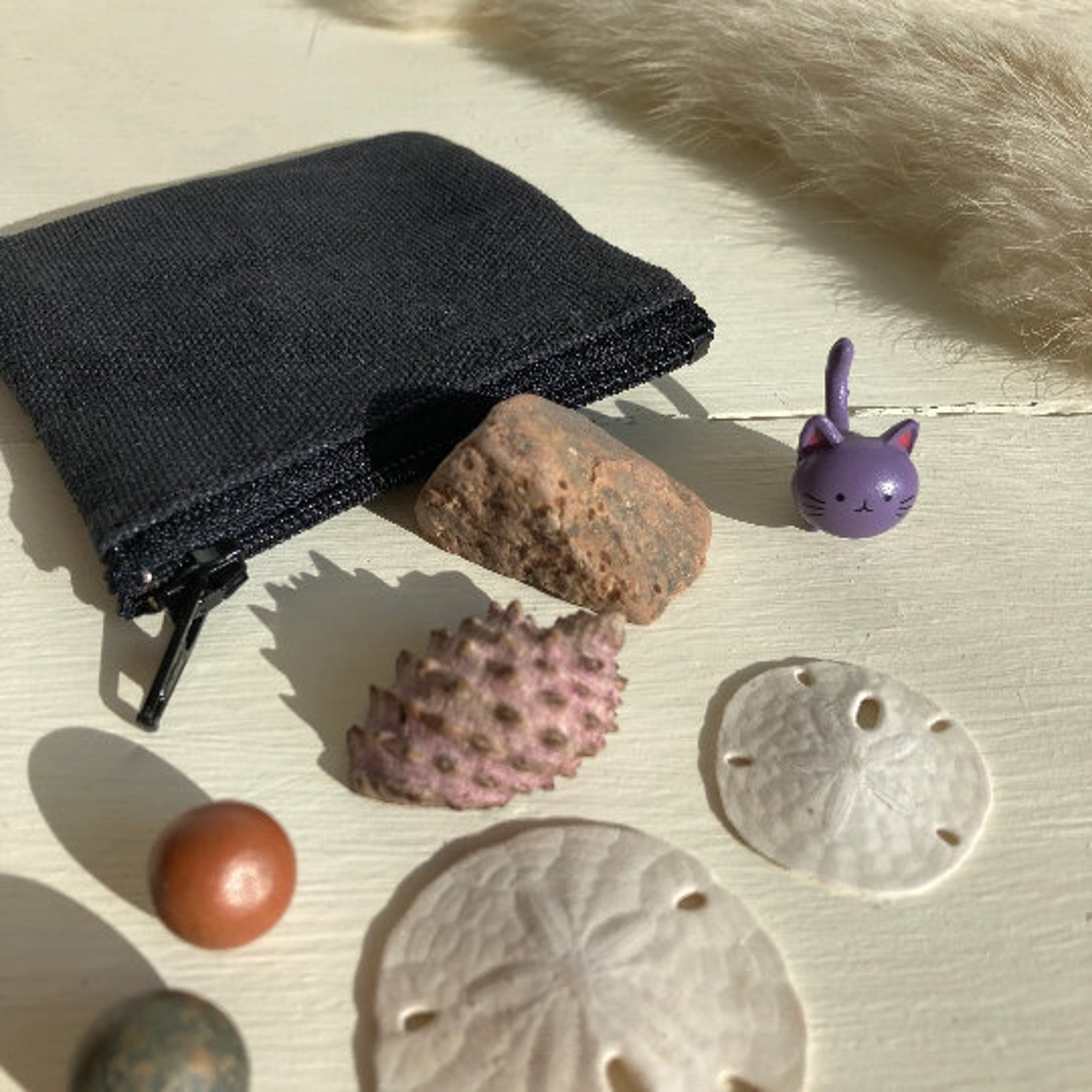 Coin Collector Penny Purse Black Waxed Canvas Coin Bag Treasure ...