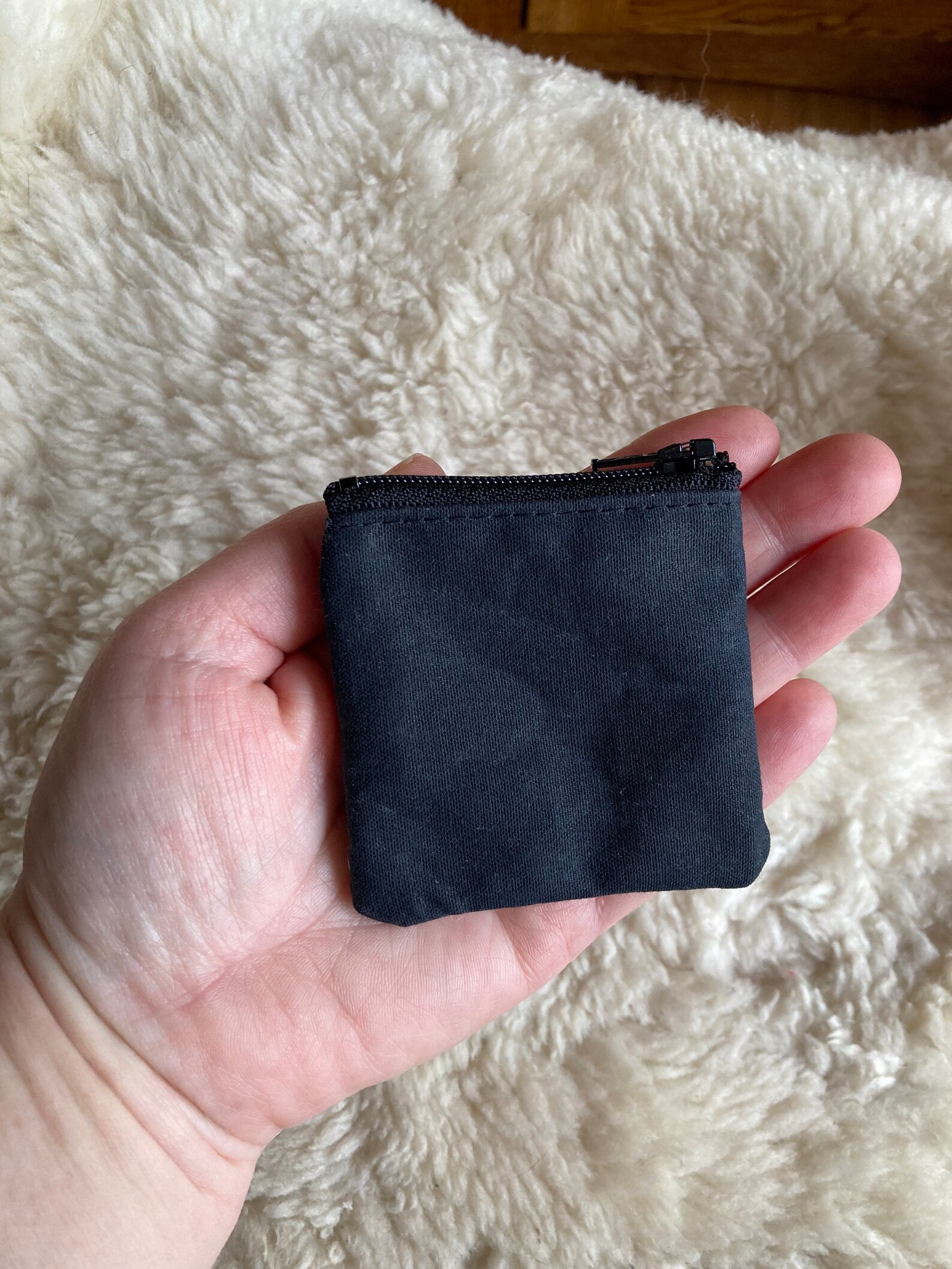 Coin Collector Penny Purse Black Waxed Canvas Coin Bag Treasure ...